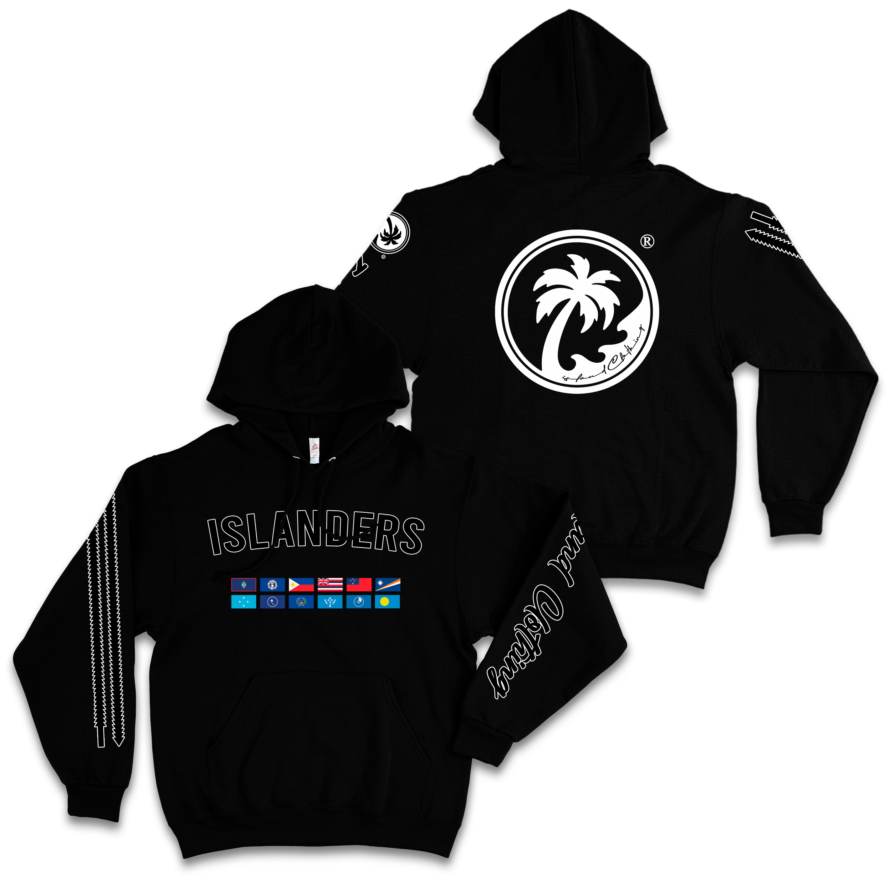 Islanders Flag - Pullover - Black – Island Clothing Guam