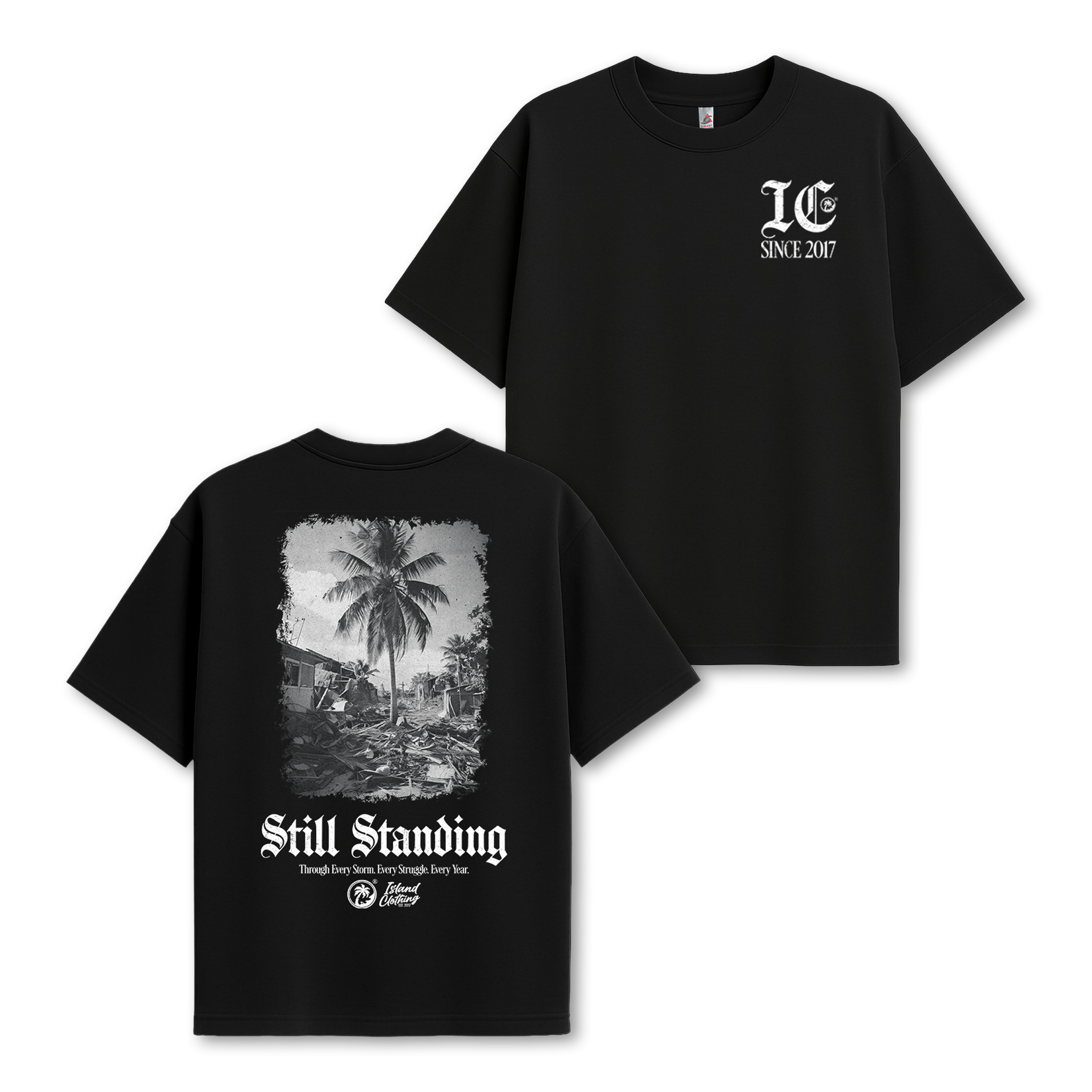 Still Standing - UH77 Heavyweight Oversized - Black – Island Clothing Guam